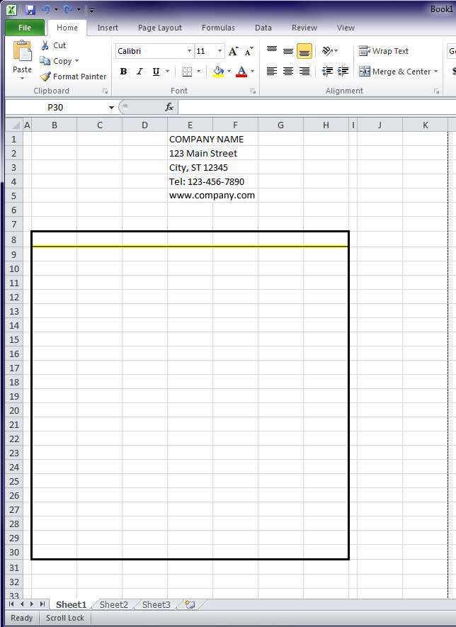 Design an Invoice Form with Microsoft Excel - PrintIt4Less