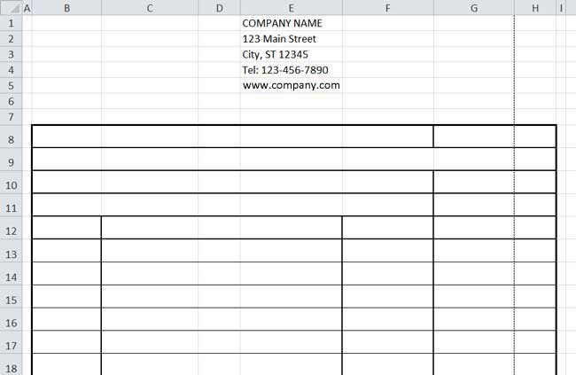 Design an Invoice Form with Microsoft Excel - PrintIt4Less