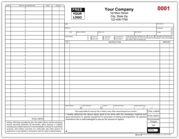 Appliance Service Form