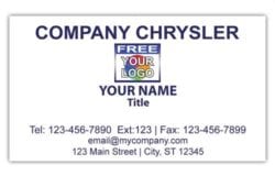 White Chrysler Business Card with Logo