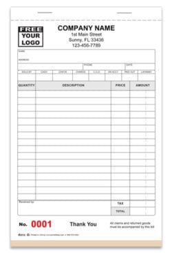 Custom Printed Receipt Books | Custom Receipt | Customized Invoice Book ...
