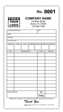 Custom Printed Receipt Books | Custom Receipt | Customized Invoice Book ...