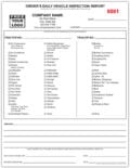 Driver's Daily Inspection Report