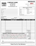 Custom Printed Garage Door Service Invoice | Printit4Less.com