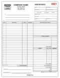 Work Order Invoice form 862