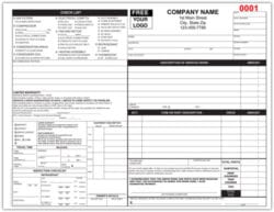 HVAC Service Form: Custom Printed Invoices | Printit4Less.com