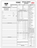 HVAC Service Invoices : PrintIt4Less