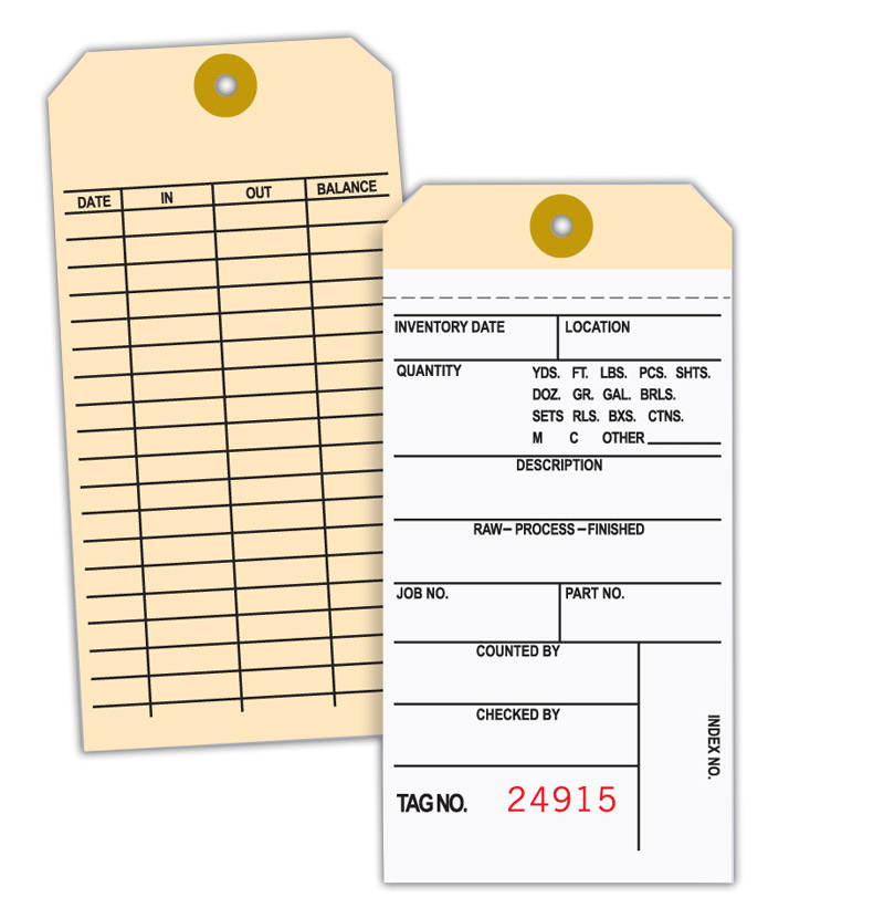 Inventory Tag 2 part | Printit4less.com