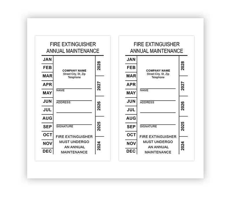 Fire Extinguisher Annual Label | Printit4less.com
