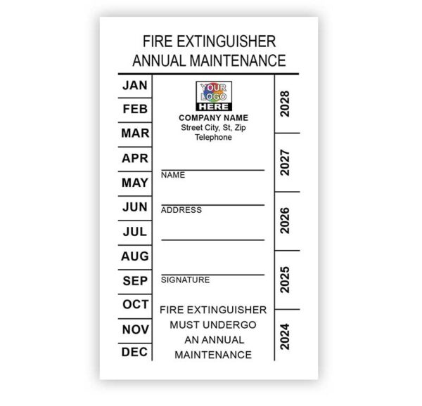Fire Extinguisher Annual Label | Printit4less.com