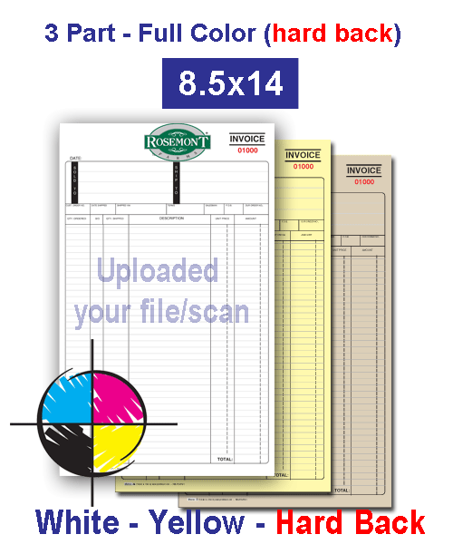 3 part custom legal size form : PrintIt4Less