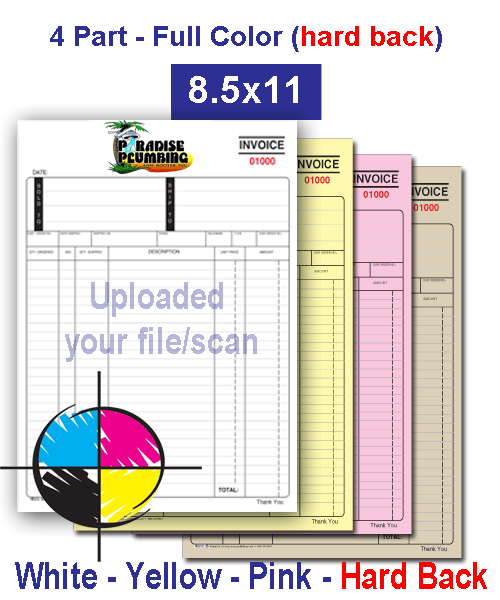 4 part custom business form : PrintIt4Less