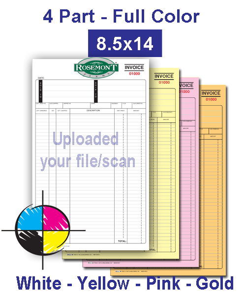 Custom 4 part form in 8.5x14 | printit4less.com : PrintIt4Less