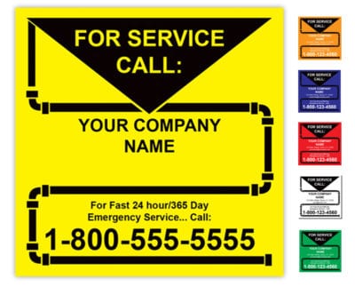 Call for Service Labels: Custom Printed Labels | Printit4less.com