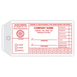 California Sprinkler Inspection Tag | Printit4less.com : PrintIt4Less