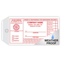 California Sprinkler Inspection Tag | Printit4less.com : PrintIt4Less