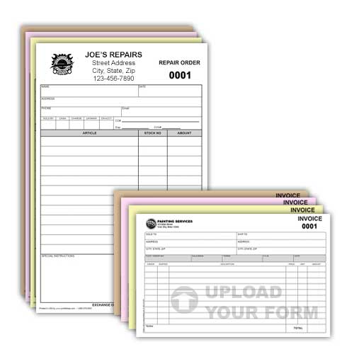 Custom Form 4 Part Small-Hard Back: Print Your Form | Printit4Less.com : PrintIt4Less