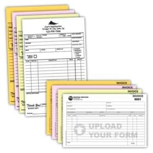 Custom Carbonless Form 4 Part 8.5 x 5.5