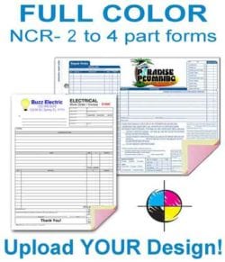 Custom Printed Full Color NCR Forms | Printit4Less.com