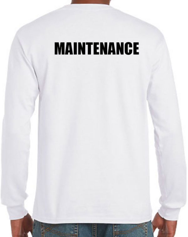 Custom Long Sleeve Maintenance t-shirts