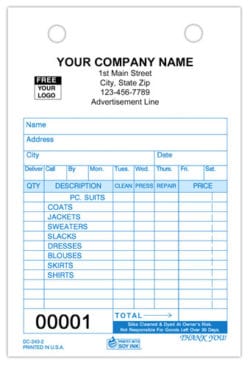Shop Dry Cleaning Receipt Online | Printit4less.com