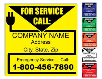 Electrical Service Labels