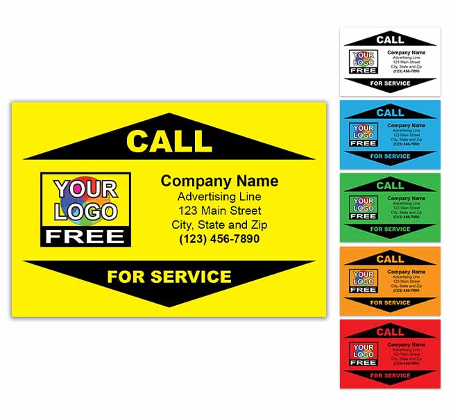 Custom Printed For Service Call Label | Printit4Less.com : PrintIt4Less