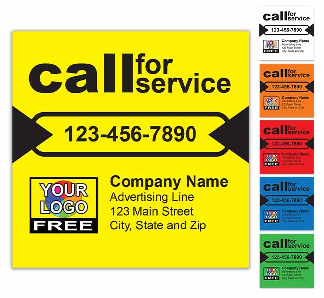 Custom Printed Service Call Labels | Printit4Less.com : PrintIt4Less
