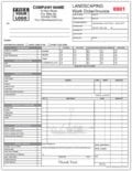 Landscaping Work Order Form