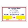 Next Service Due Windshield Stickers | Printit4Less.com : PrintIt4Less