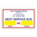 Next Service Due Windshield Stickers | Printit4Less.com : PrintIt4Less