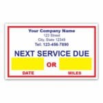 Service Reminder Sticker : PrintIt4Less