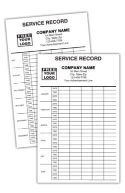 Custom Pool Service Record - Business Form