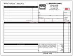 Full Page Carbonless Repair Invoice / Estimate Form
