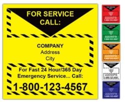 Service Call Label CL16-1 : PrintIt4Less