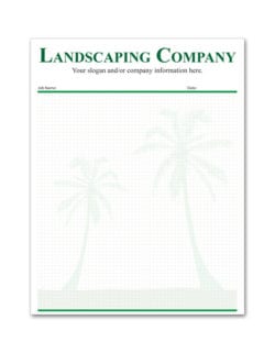 Small Custom Printed Landscaping Notepad