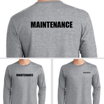 Maintenance Work Shirts : PrintIt4Less