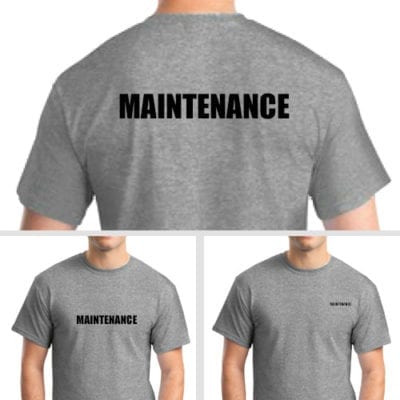 Maintenance Work Shirts : PrintIt4Less