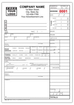 Towing Receipt - Roadside Assistance Receipt Printing | Prinit4Less