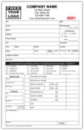 Custom Printed Towing Ticket- 2 or 3 part - Size: Half Page ...