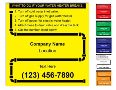Water Heater Labels | Printit4Less.com