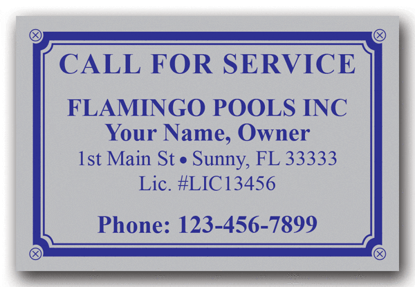 Pool Service Call Label : PrintIt4Less