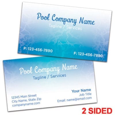 Personalized Pool Company Business Cards | Printit4Less.com