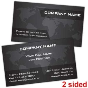 World Map Business Cards: Custom Printed Cards | Printit4Less.com