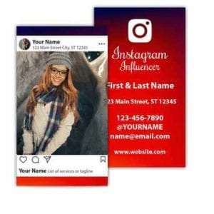 Instagram Influencer Business Card: Social Media | Printit4Less.com
