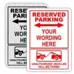 Custom Reserved Parking Sign: Custom Printed Signs | Printit4Less.com