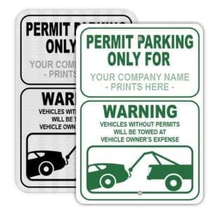 Custom Printed Permit Parking Signs: Parking Signage | Printit4Less.com