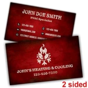 HVAC Business Cards | Customize Your HVAC Standard Cards | Prinit4Less