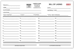 Custom Bill of Lading Forms : PrintIt4Less