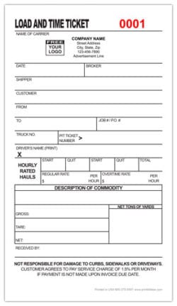 Custom Printed Trucking Forms